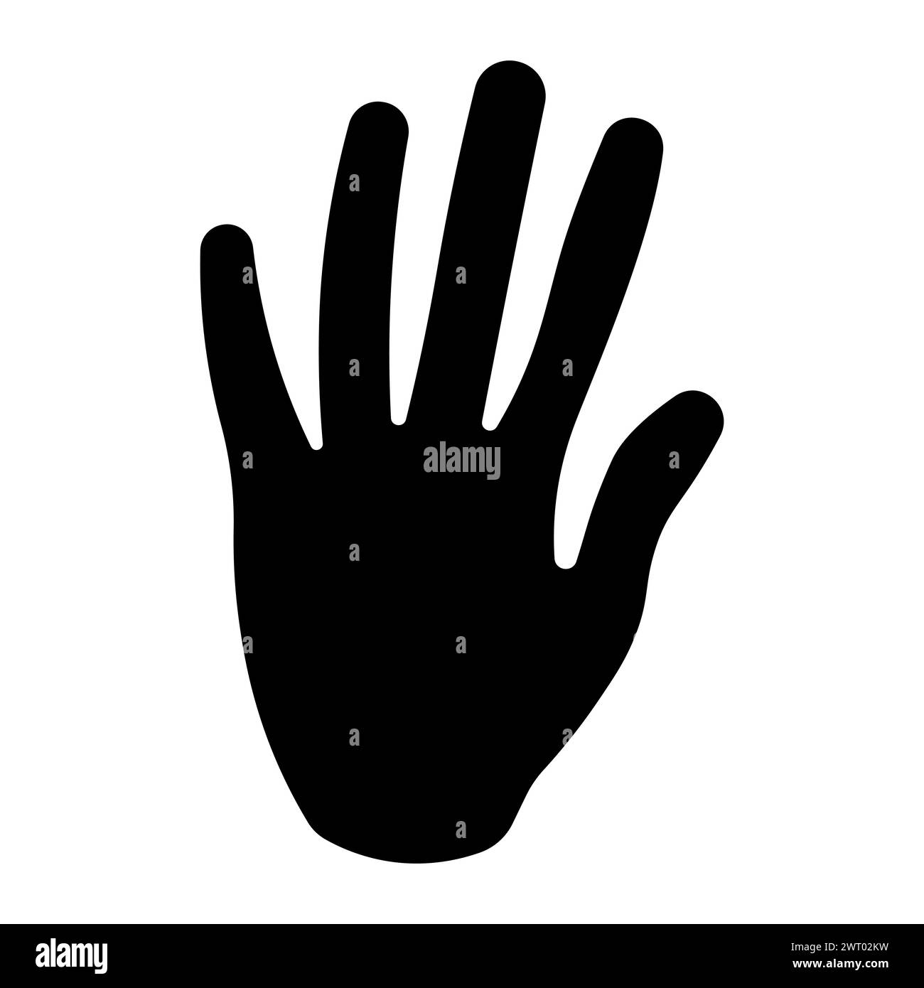 black vector hand icon on white background Stock Vector Image & Art - Alamy