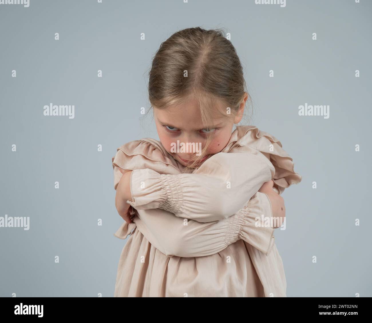 Confused puzzled displeased child girl hi-res stock photography and ...