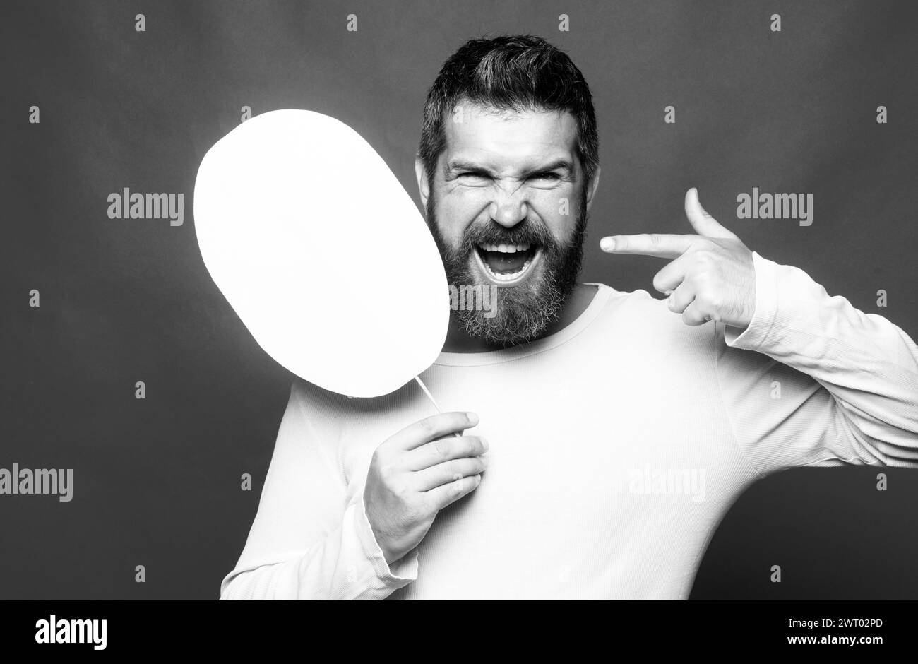 Emotions. Excited smiling man. Happy face expression Stock Photo - Alamy
