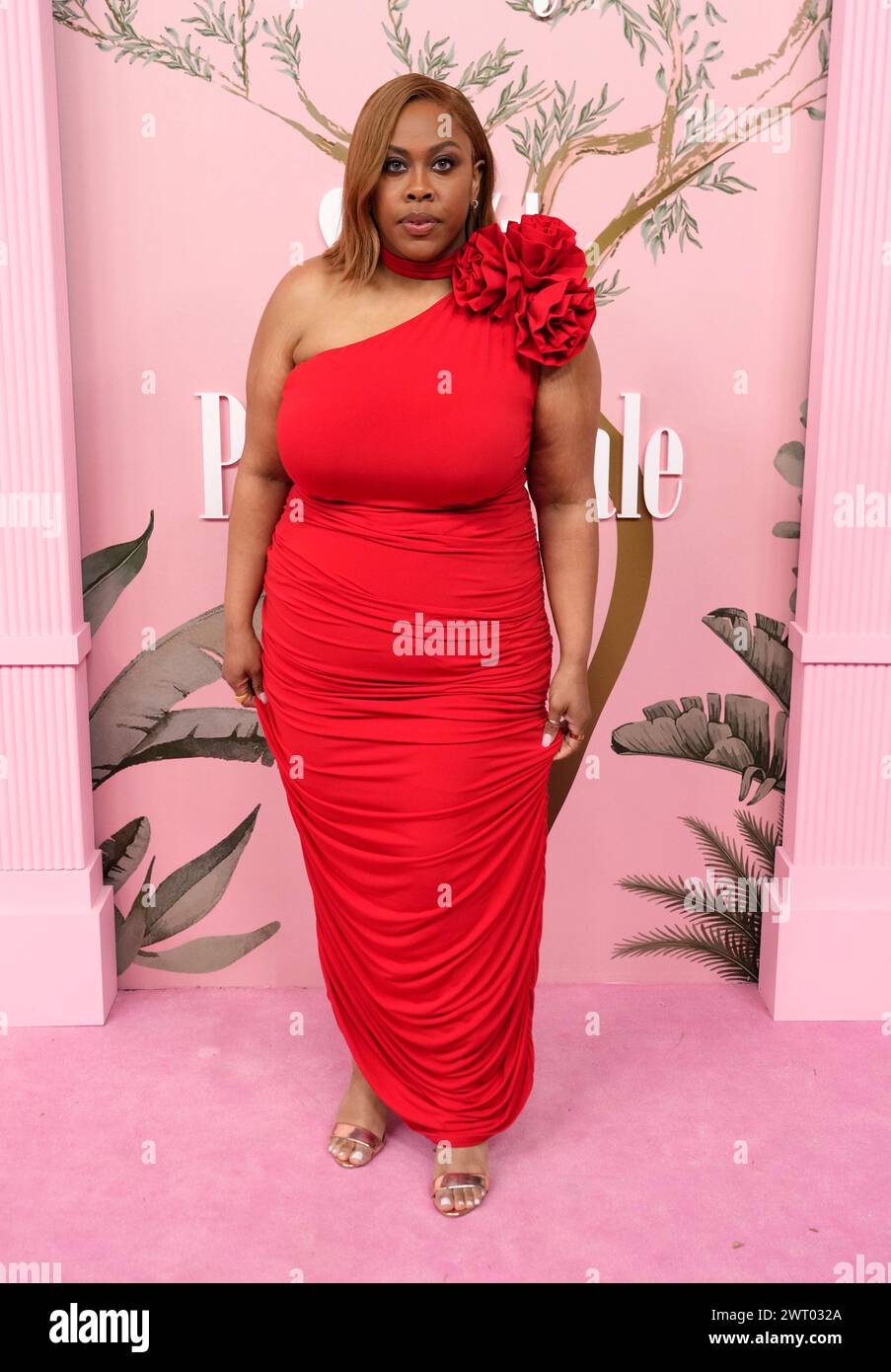 Amber Chardae Robinson poses at the premiere of the Apple TV+ series ...