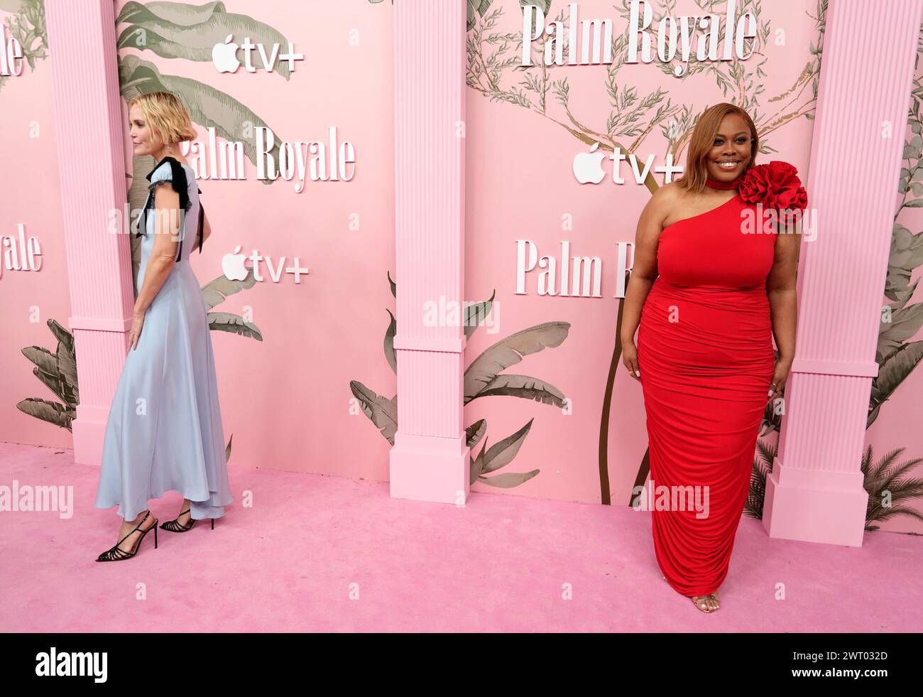 Leslie Bibb, left, and Amber Chardae Robinson, cast members in "Palm ...