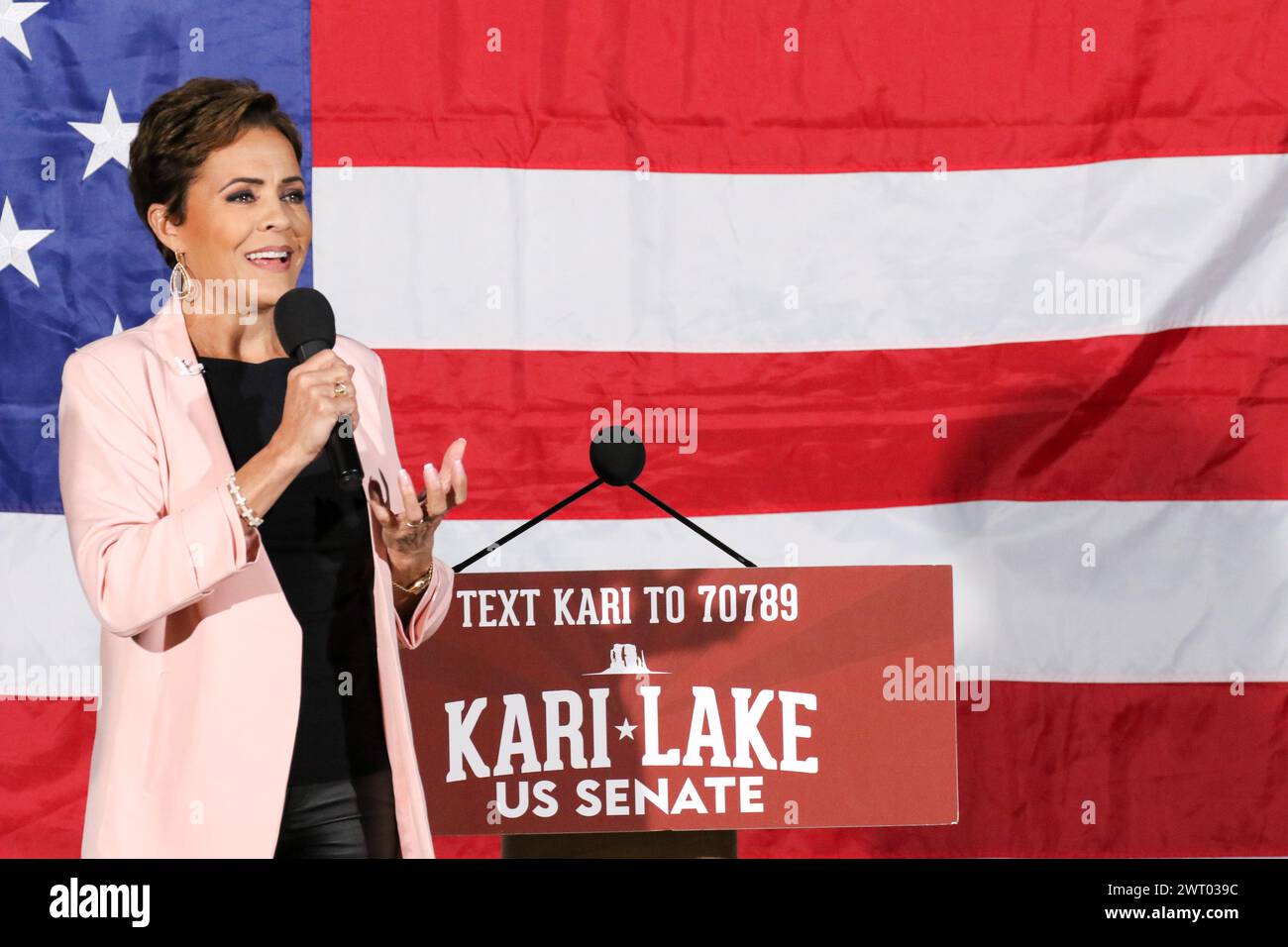 Republican Senate candidate Kari Lake holds a Win the West Rally at ...