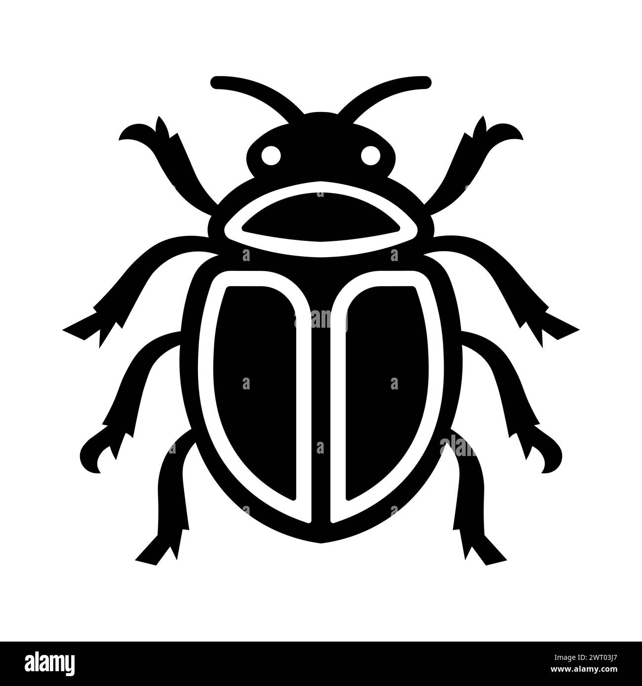 black vector insect icon on white background Stock Vector Image & Art ...