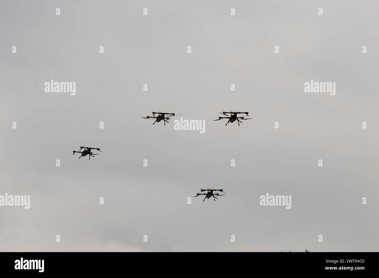 March 10, 2024 - Hohenfels, Bayern, Germany - T-Swarm 800 drones ...