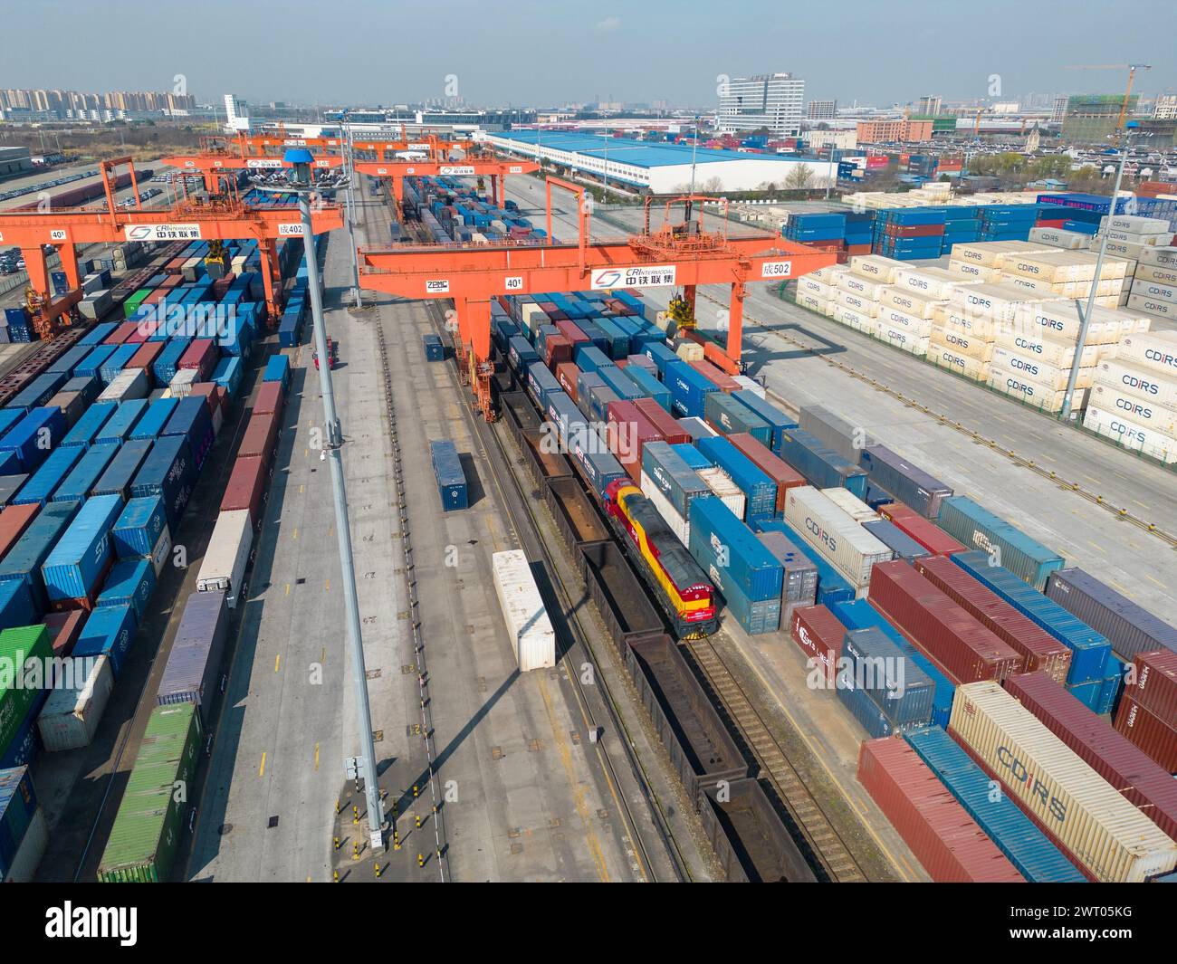 The special train of the 110th China Food and Drinks Fair departing ...