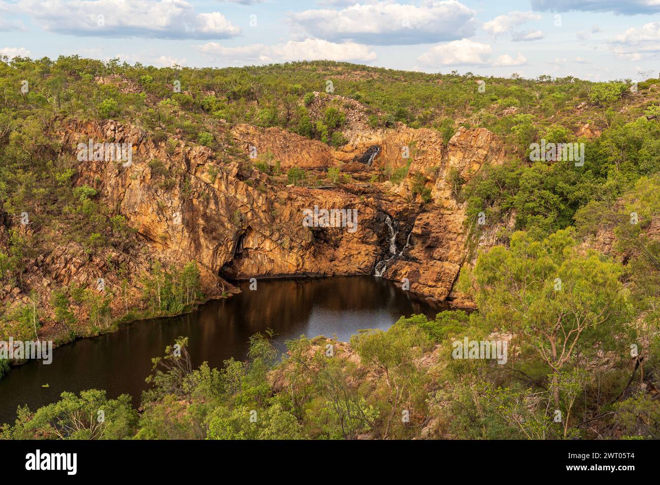 View of Edith Falls from the lookout. Katherine, Northern Territory ...