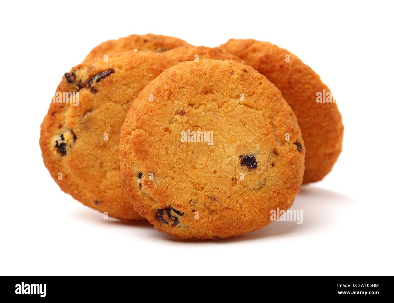 Cookie tower on white background Stock Photo - Alamy
