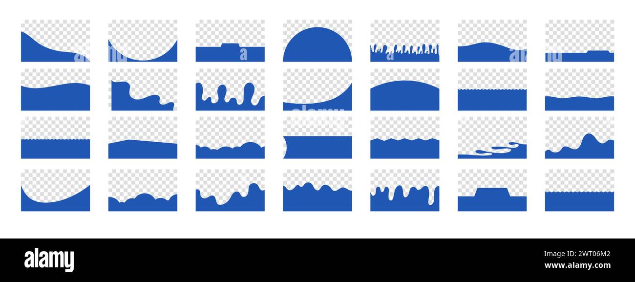 Bottom template dividers set for website design. Isolated vector ...