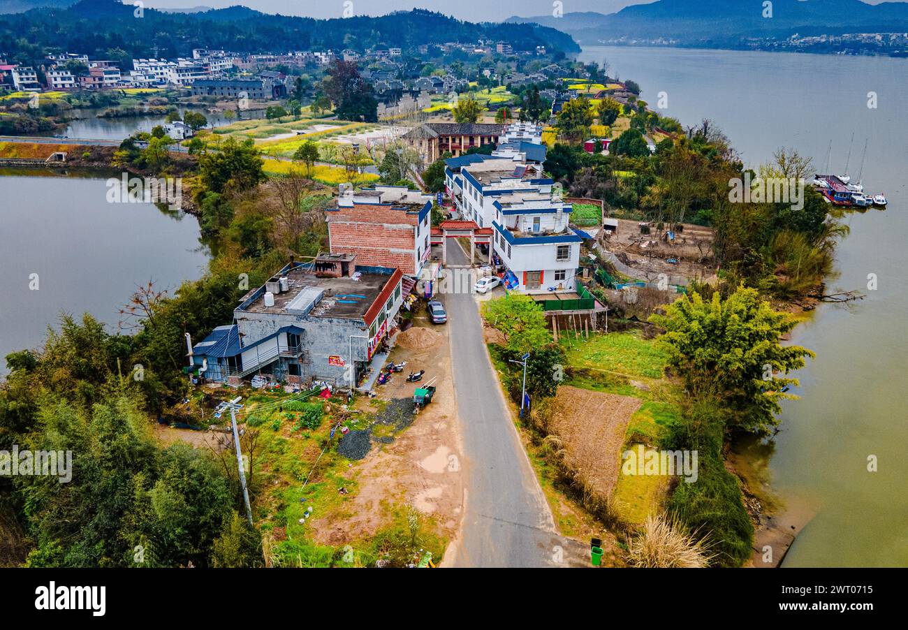 Aerial photo shows blooming cole flowers in Ganzhou City, east China's ...