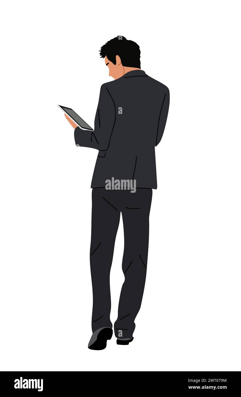 Senior man rear view Stock Vector Images - Alamy