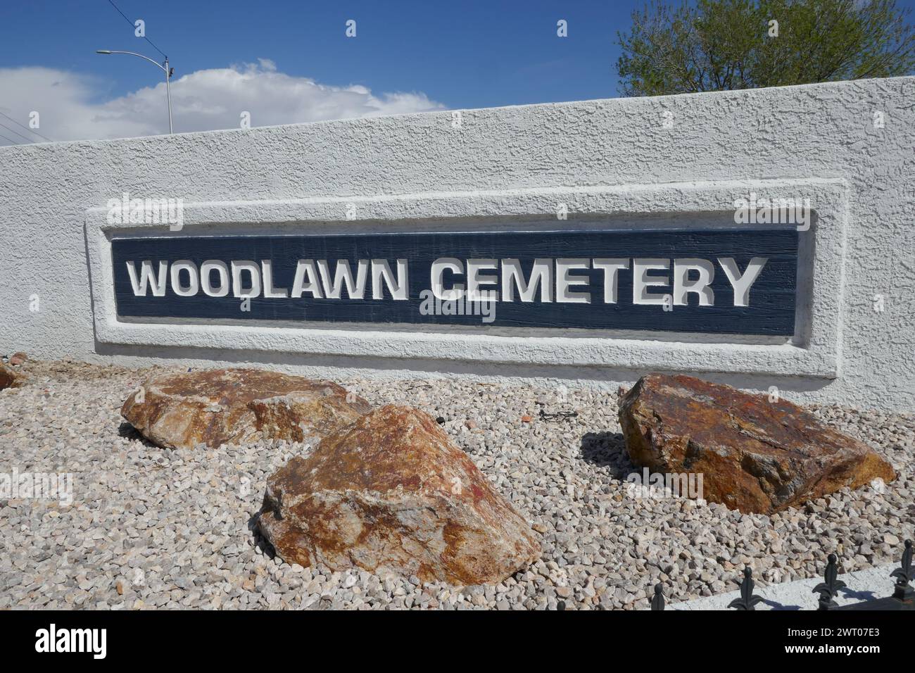 Las Vegas, Nevada, USA 7th March 2024 Woodlawn Cemetery at 1500 N. Las ...
