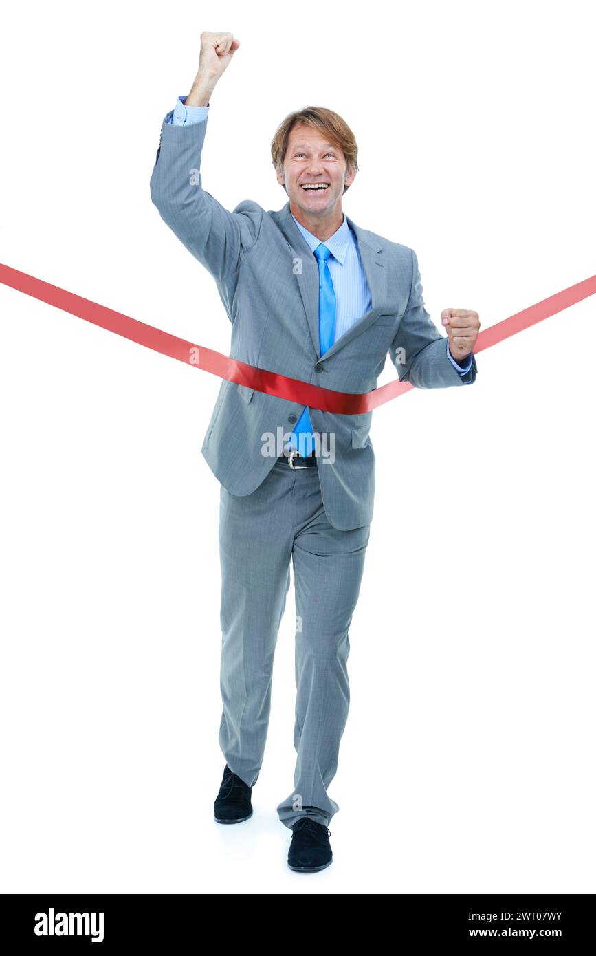 Office happy man finish Cut Out Stock Images & Pictures - Alamy