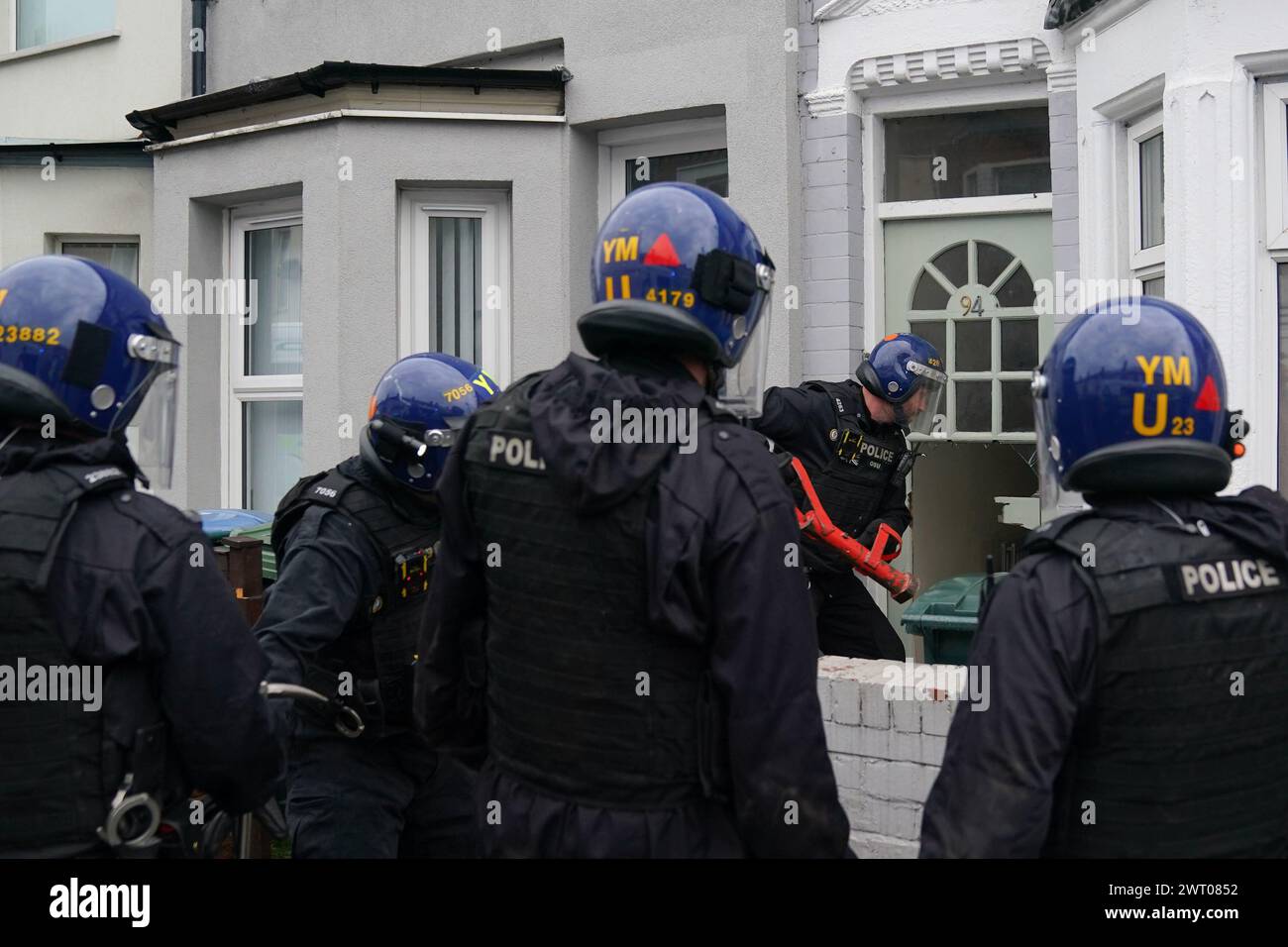 File photo dated 11/10/23 of officers from West Midlands Police gaining ...