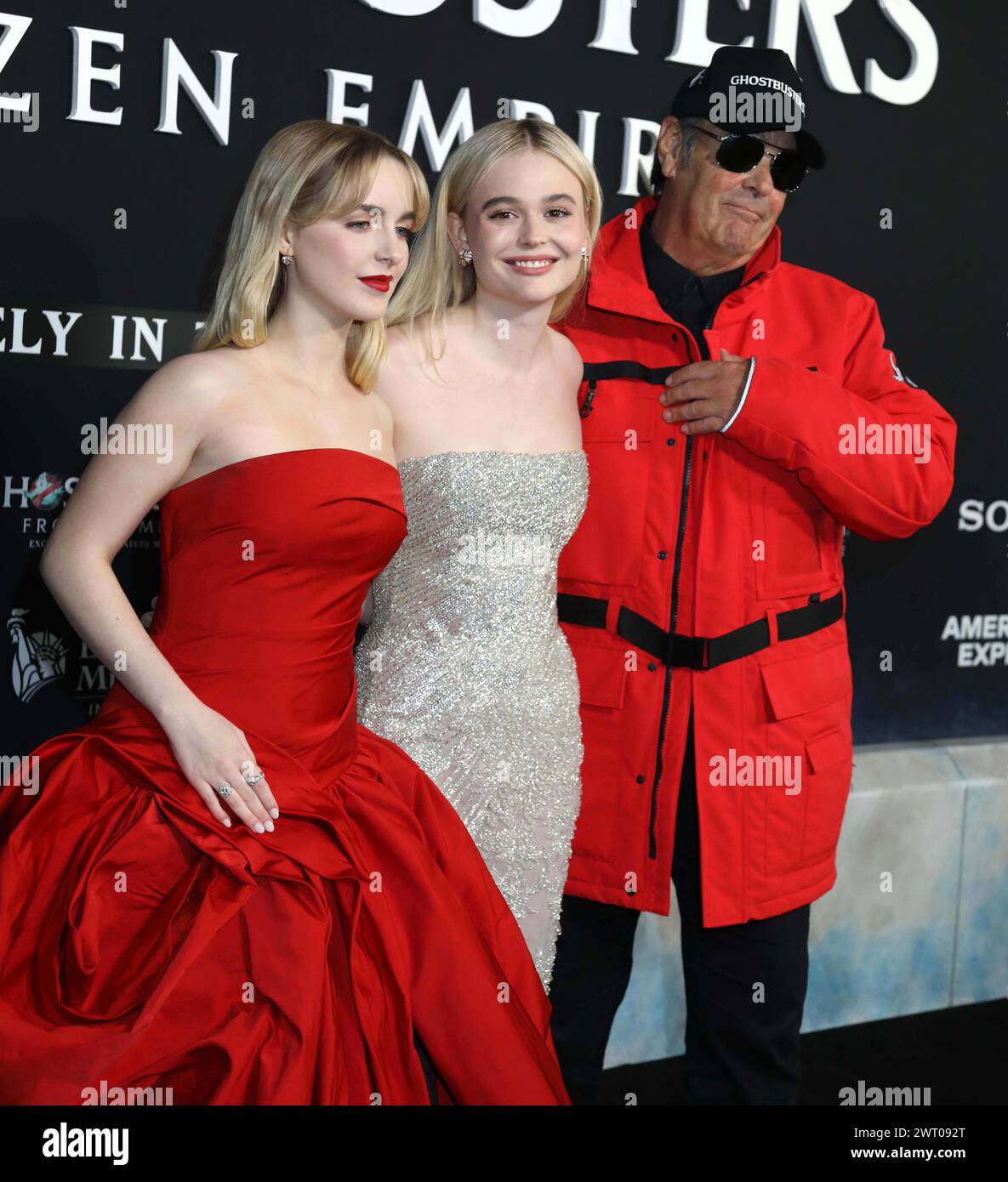 March 14, 2024, New York, New York, USA: Actors McKENNA GRACE, EMILY ...