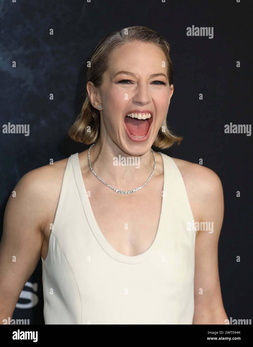 March 14, 2024, New York, New York, USA: Actor CARRIE COON seen at the ...