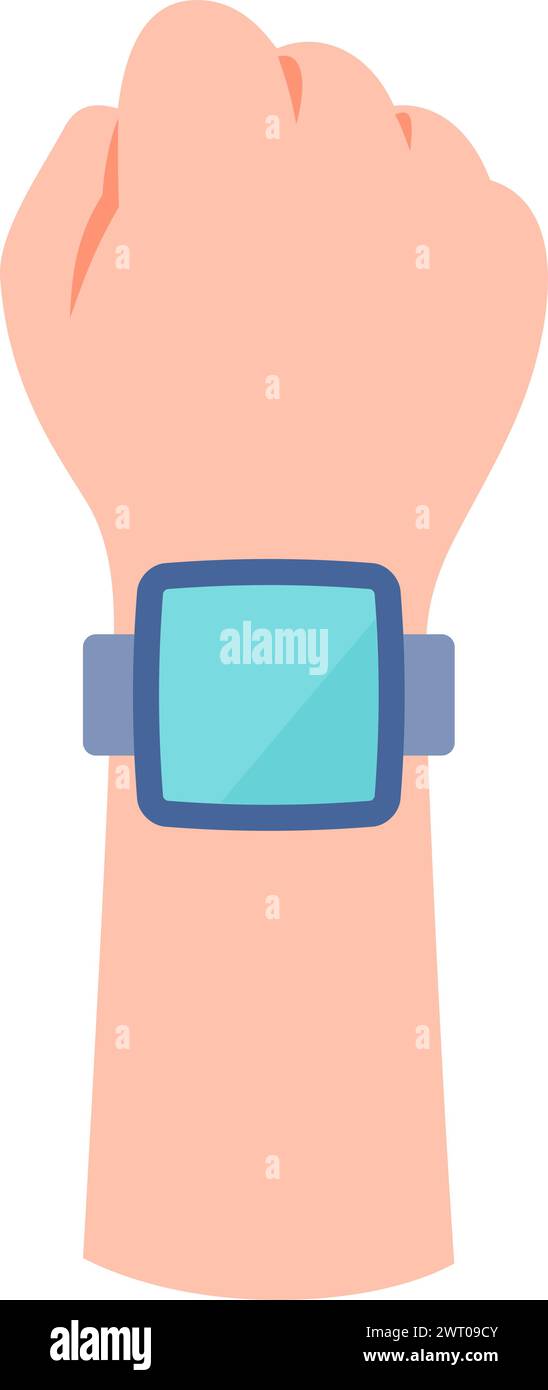 Smartwatch on wrist no screen. Vector illustration that is easy to edit ...