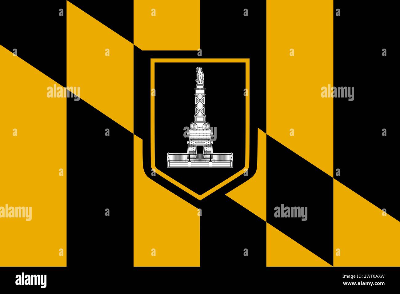 Flag of the city of Baltimore - Maryland Stock Photo - Alamy