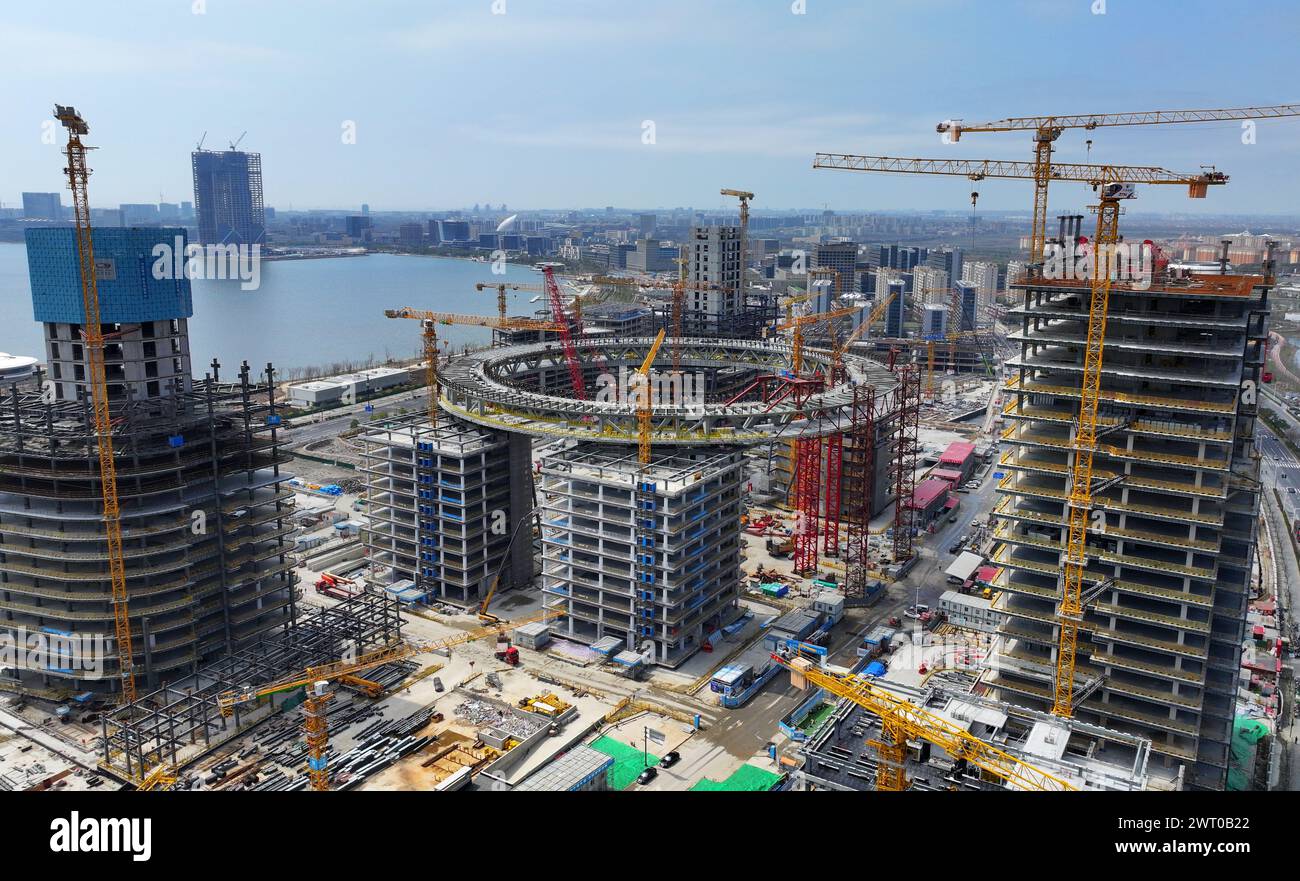 SHANGHAI, CHINA - MARCH 15, 2024 - A general view of the construction ...