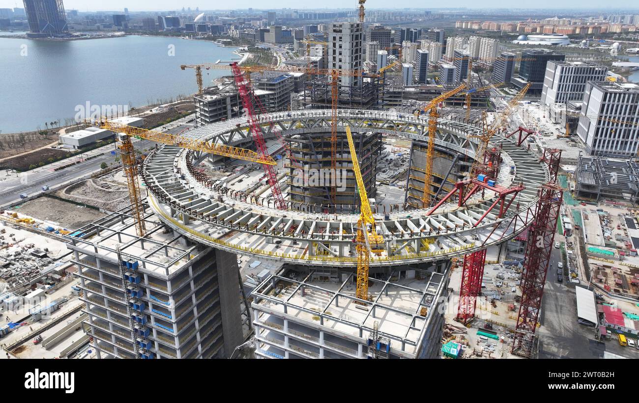 SHANGHAI, CHINA - MARCH 15, 2024 - A general view of the construction ...