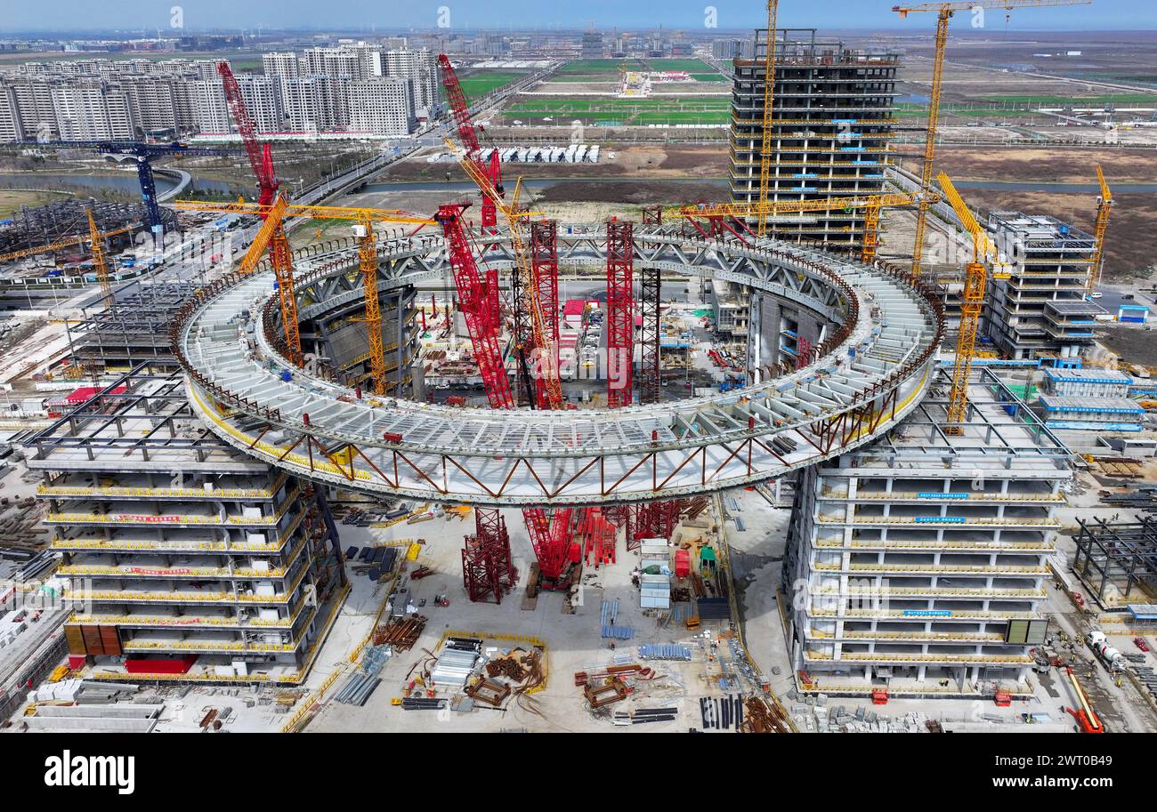 SHANGHAI, CHINA - MARCH 15, 2024 - A general view of the construction ...