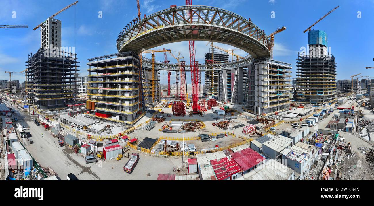 SHANGHAI, CHINA - MARCH 15, 2024 - A general view of the construction ...