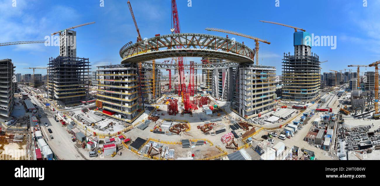 SHANGHAI, CHINA - MARCH 15, 2024 - A general view of the construction ...