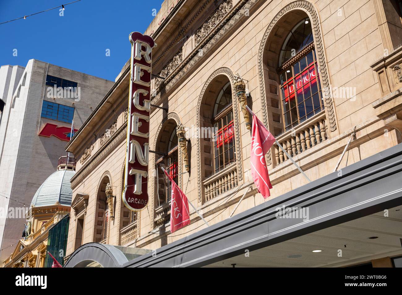Regent Arcade shopping arcade in Adelaide city centre, South Australia ...