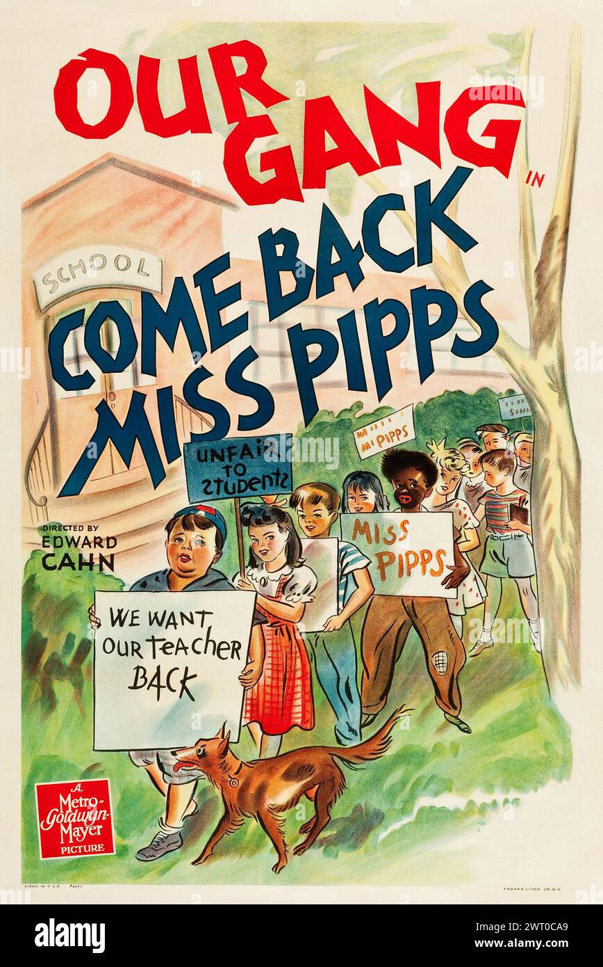 Our Gang in Come Back Miss Pipps (MGM, 1941) vintage film poster Stock ...