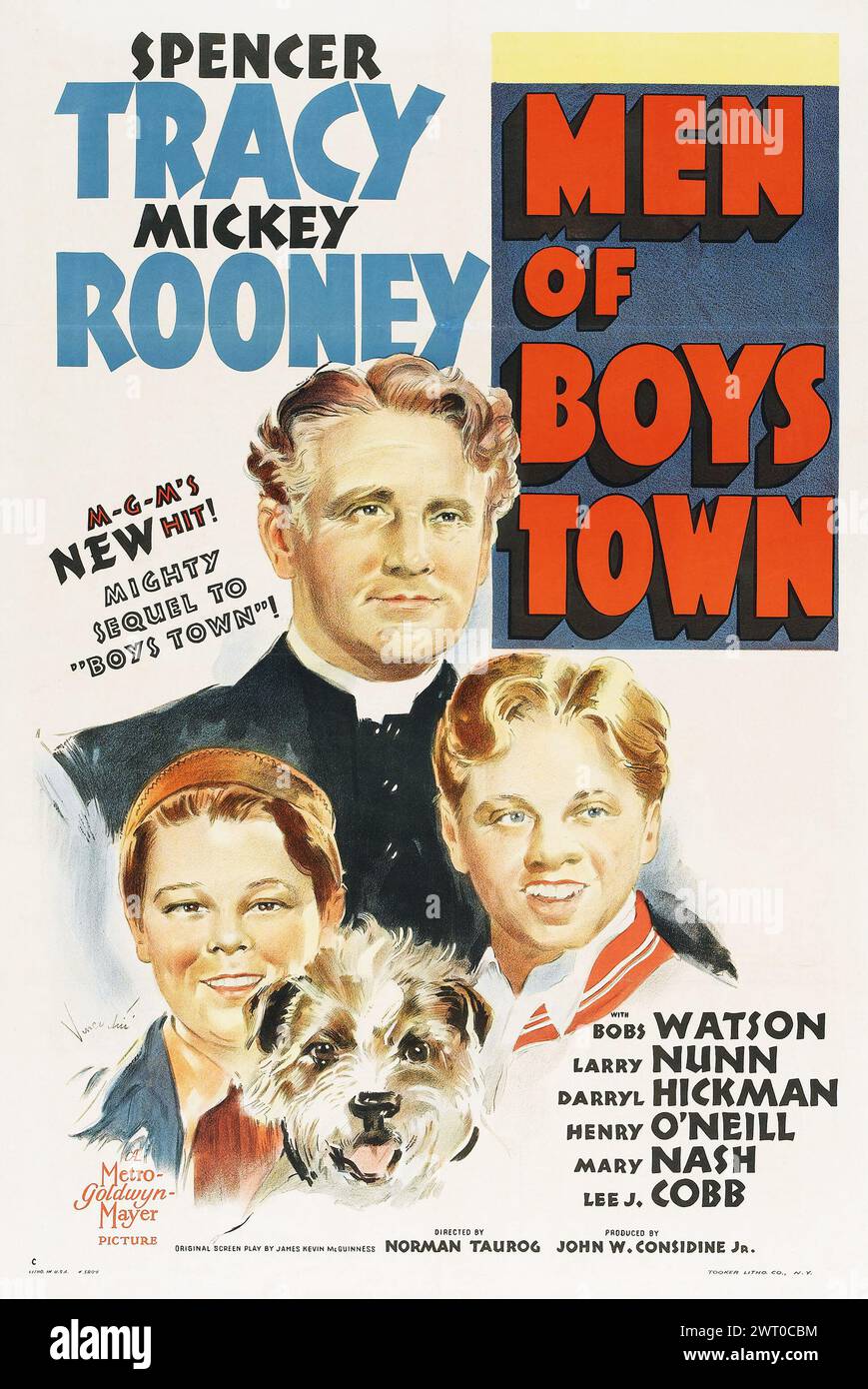 Vintage movie poster for the 1941 film Men of Boys Town feat Spencer ...