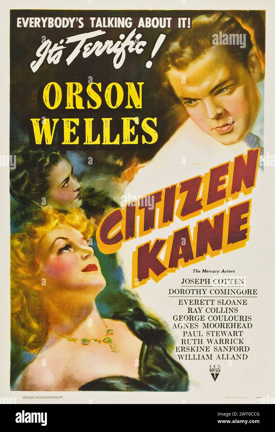 Film poster for the American release of the 1941 film Citizen Kane ...