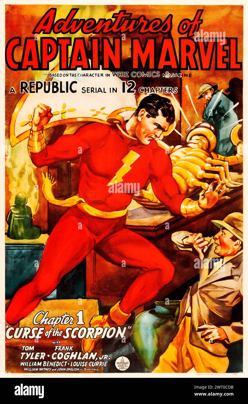 Vintage film poster - Adventures of Captain Marvel (Republic, 1941 ...