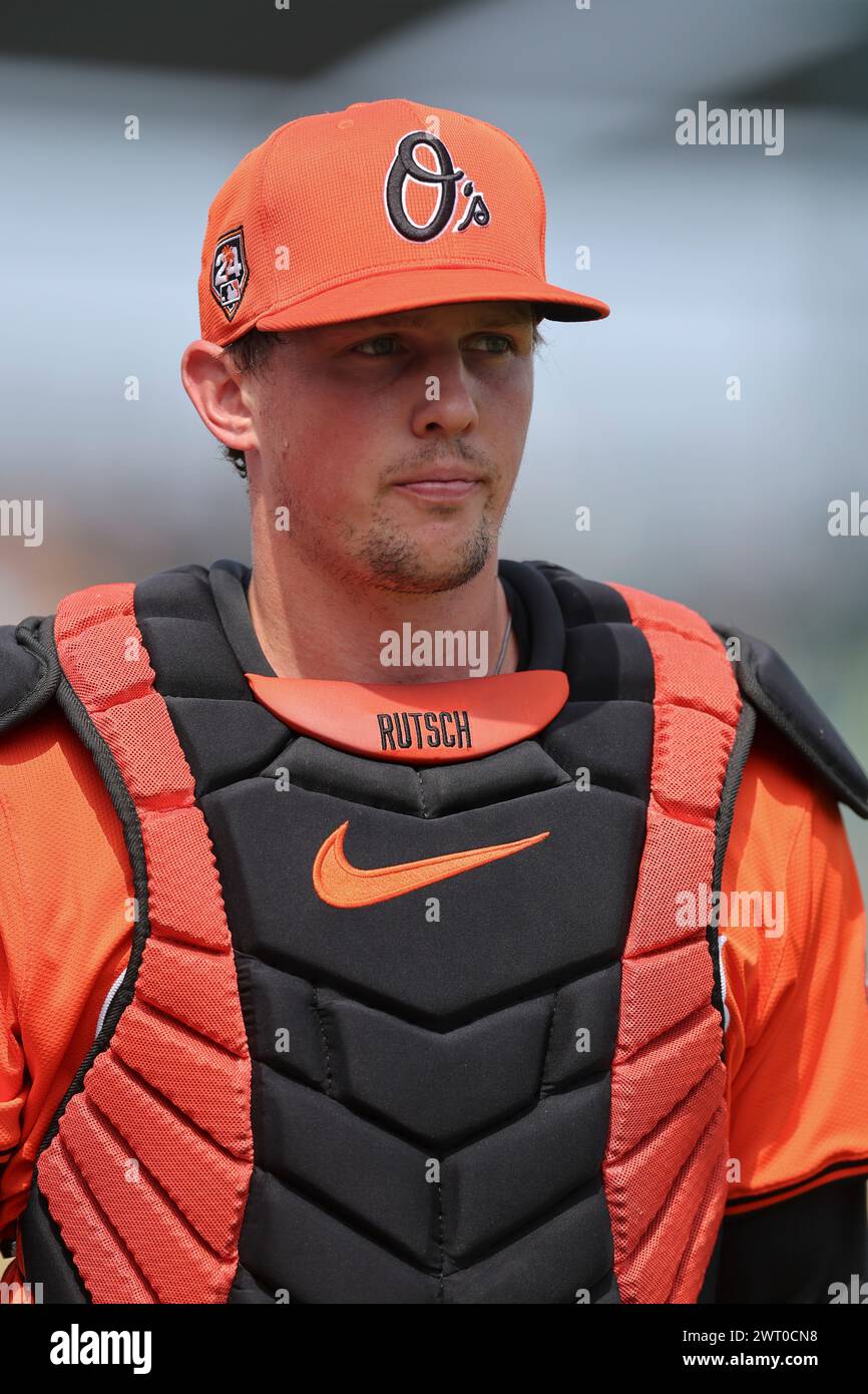 Bradenton, FL: Baltimore Orioles catcher Adley Rutschman (35) heads to ...