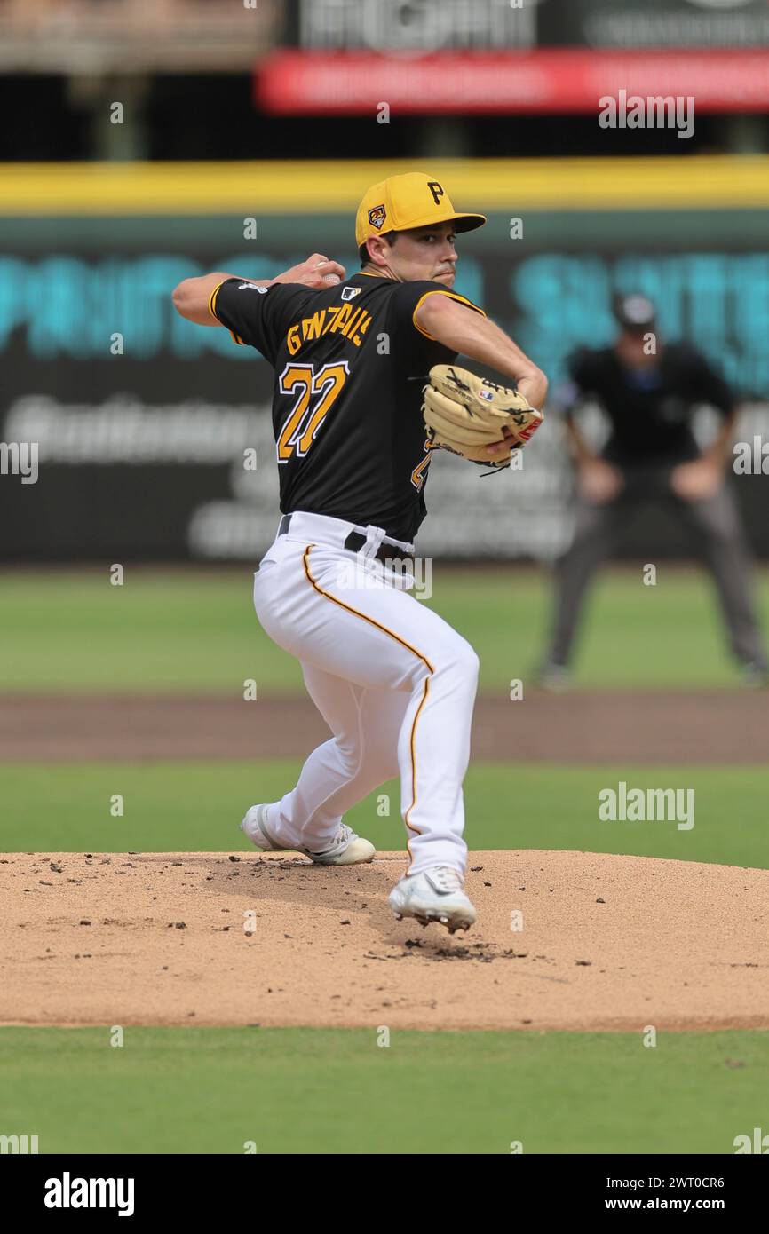Bradenton, FL: Pittsburgh Pirates starting pitcher Marco Gonzales (27 ...