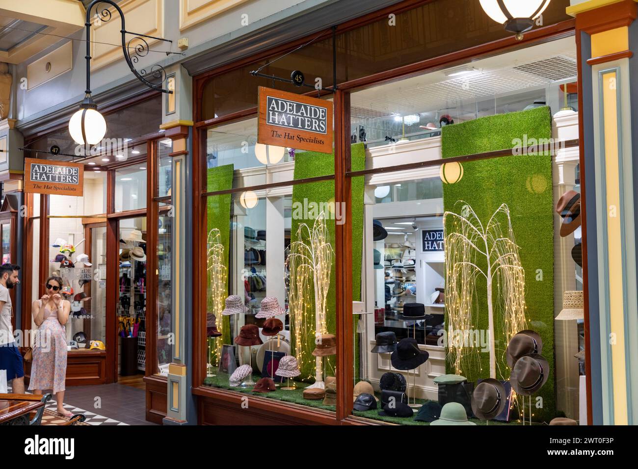 Adelaide Hatters hat store in the Adelaide heritage arcade in the city ...