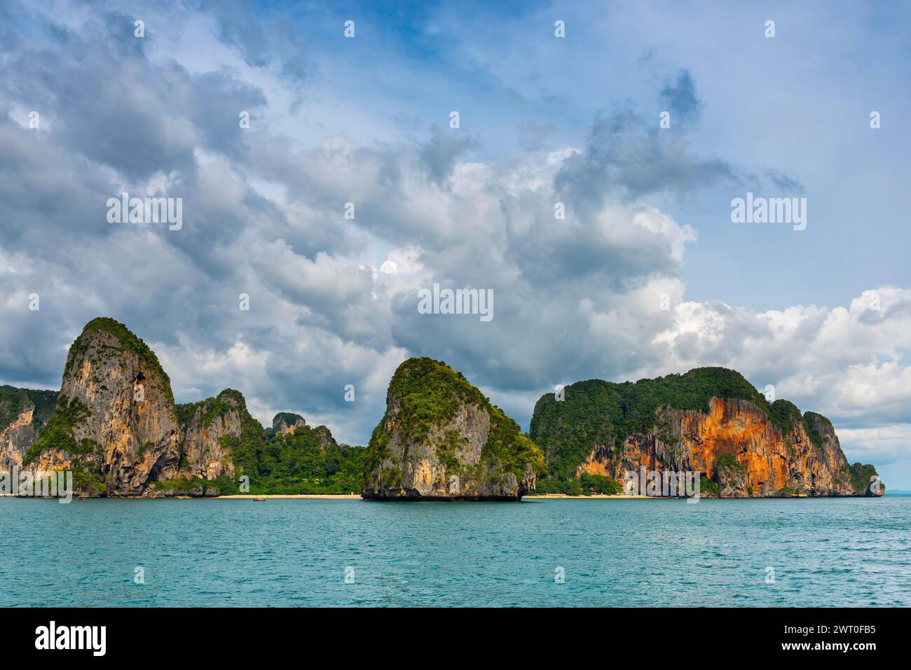 Island landscape near Krabi, stormy sky, thunderstorm, cloudy, weather ...