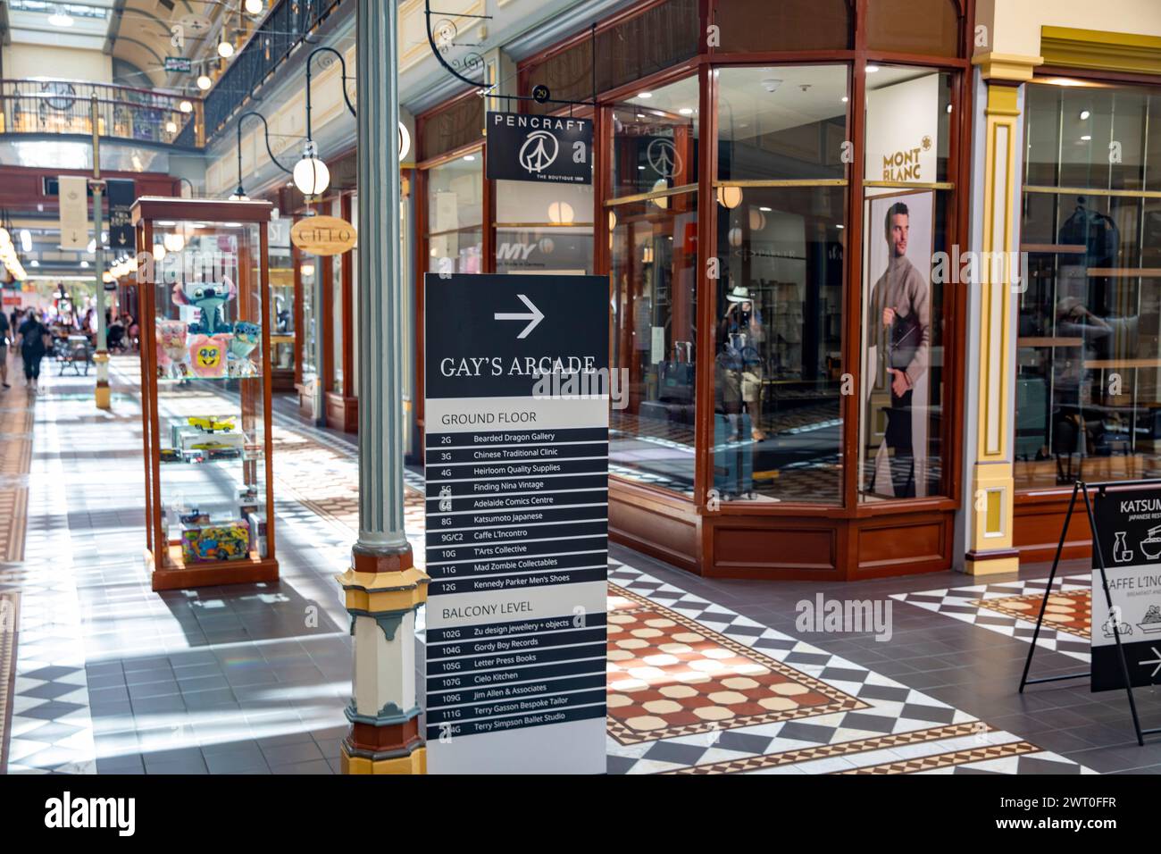 Adelaide Arcade heritage shopping mall centre and link to Gay's arcade ...