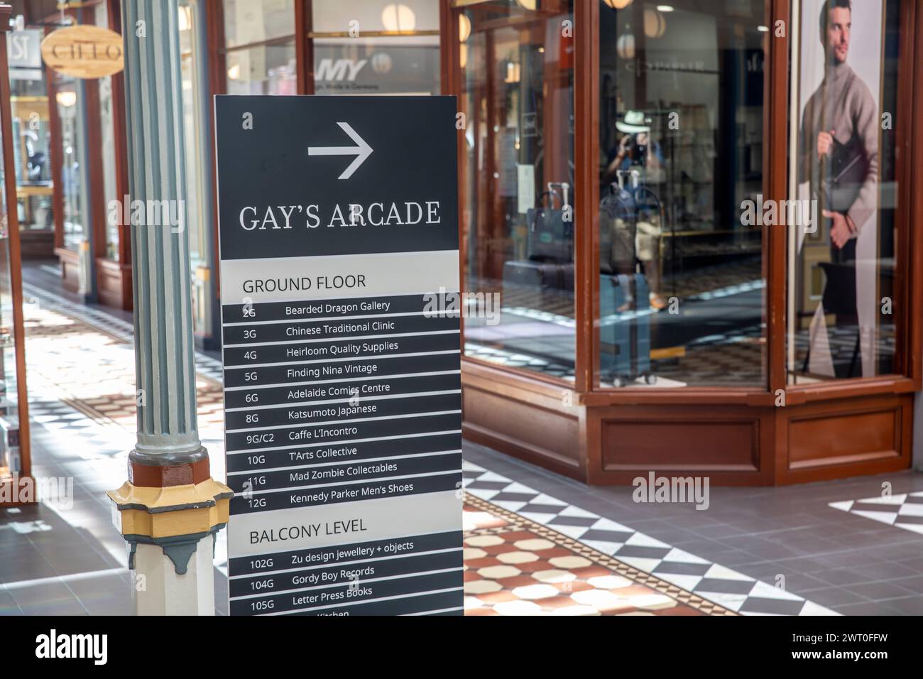 Adelaide Arcade heritage shopping mall centre and link to Gay's arcade ...