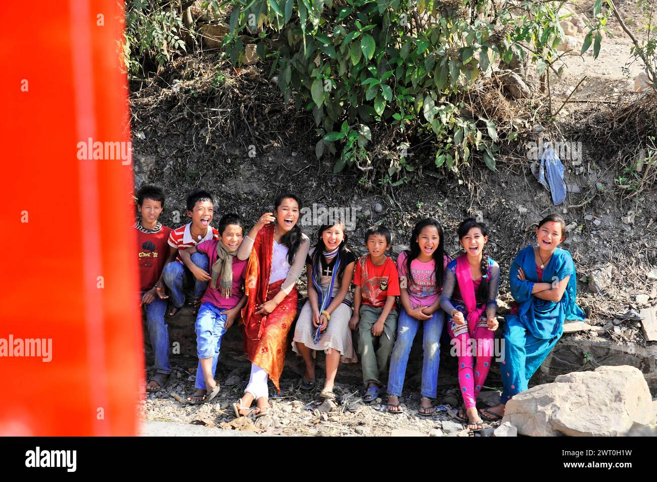 Nepal people smiling hi-res stock photography and images - Alamy