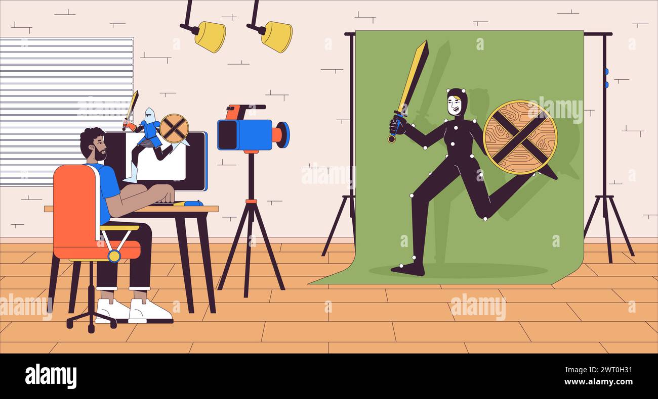 Video game development cartoon flat illustration Stock Vector Image ...