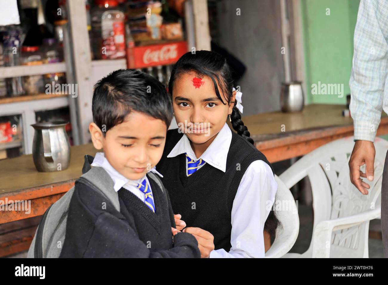 Nepal school uniform hi-res stock photography and images - Alamy