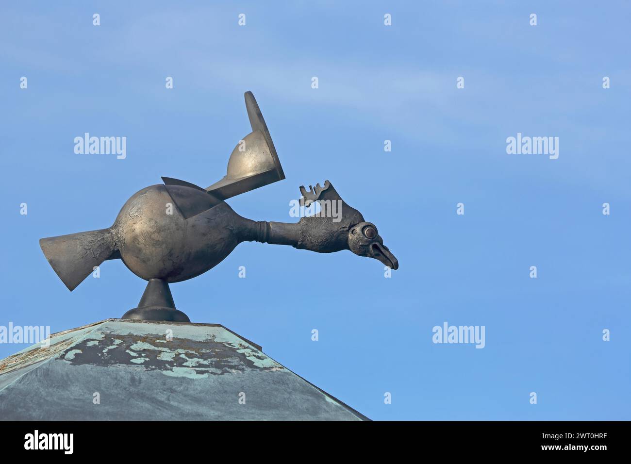 Sculpture Flying Duck by Juergen Goertz 1995, bird figure, duck figure ...