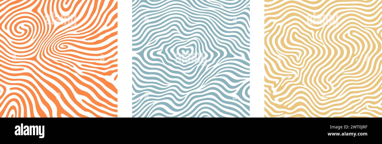 Groovy psychedelic Y2K style swirl background flat style design vector illustration. Distorted ...