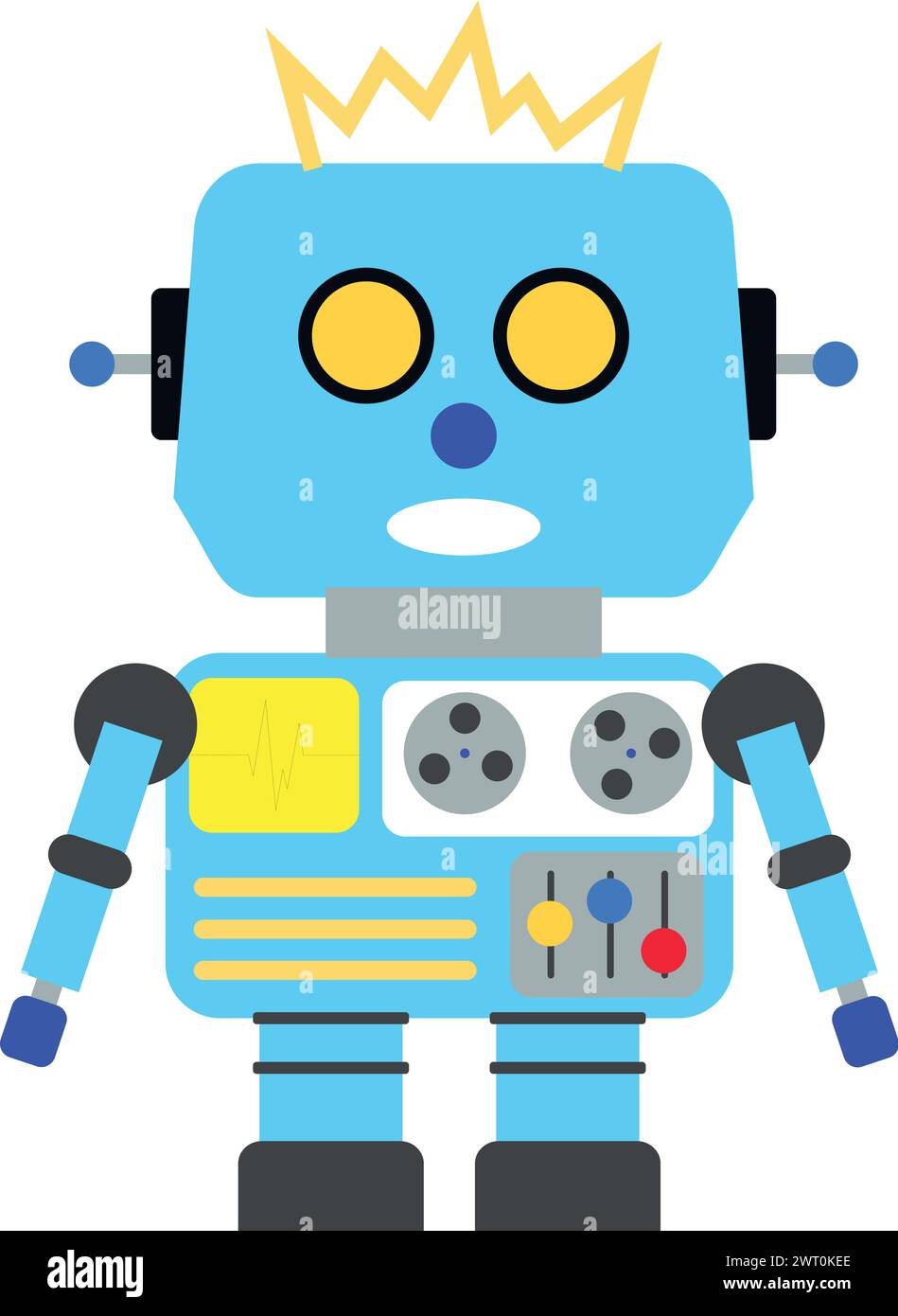 Cartoon humanoid robot in Cut Out Stock Images & Pictures - Alamy