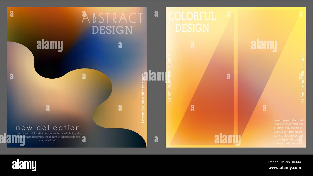 Colorful gradient with blur. Template for the cover of a catalog ...