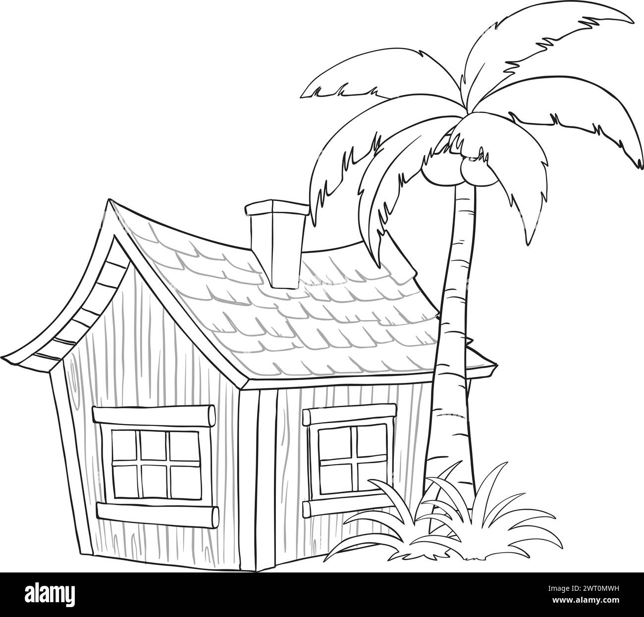 Coastal sketch black and white Stock Vector Images - Alamy