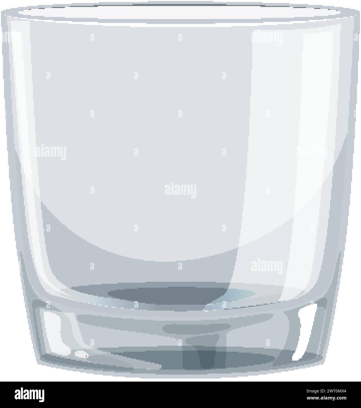 Vector illustration of a clear empty glass Stock Vector Image & Art - Alamy