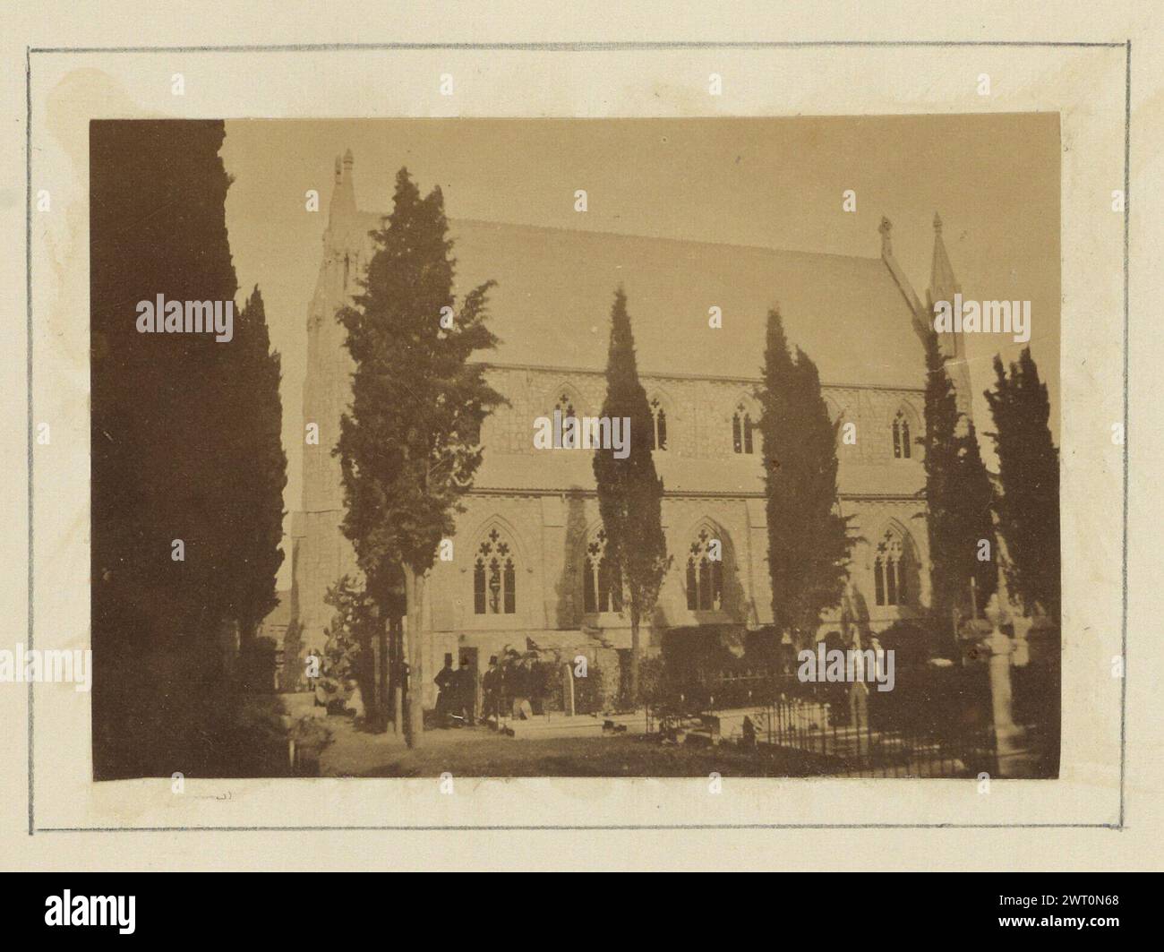 Church and yard. Unknown, photographer about 1850–1860 The side of a ...