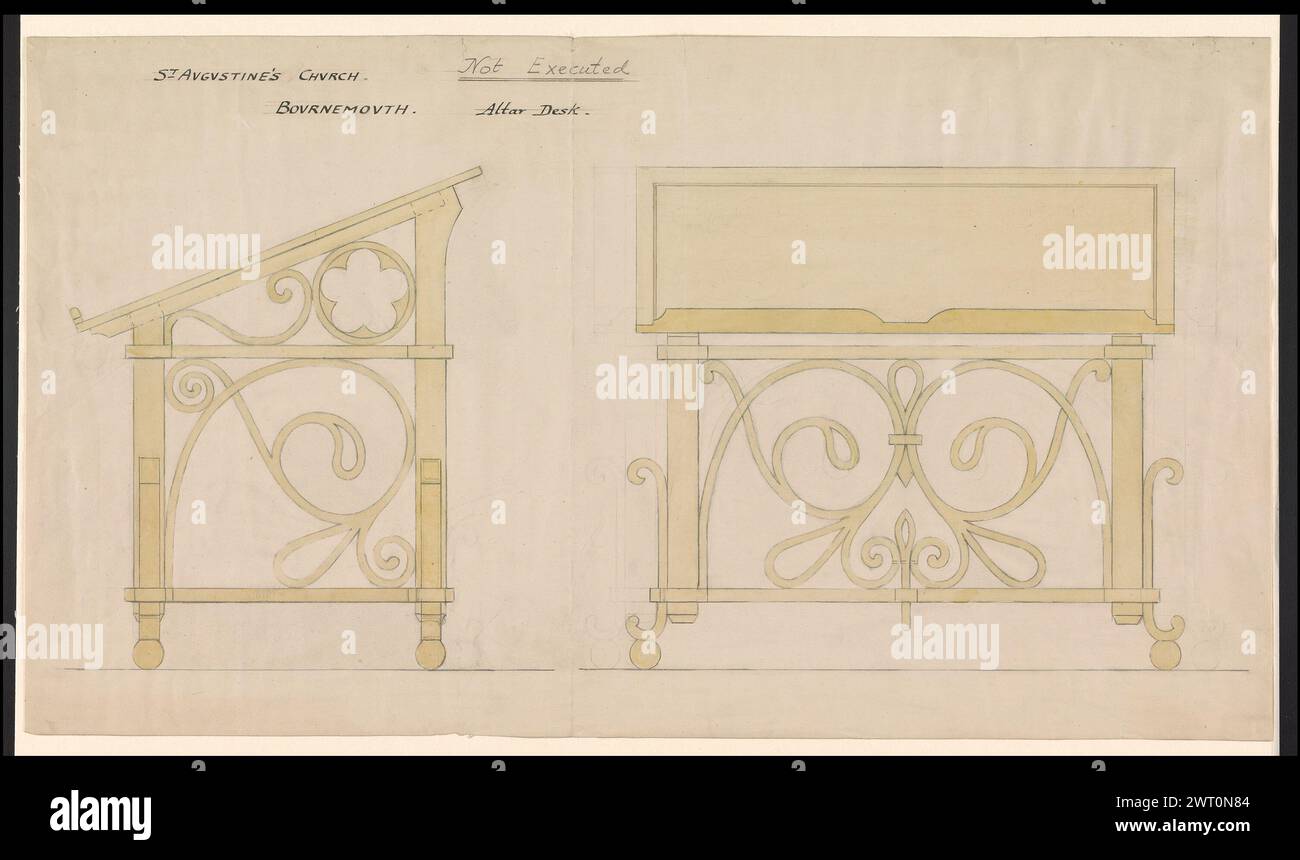 Bournemouth, St. Augustine's Church Hampshire, 1889-1892: Altar desk ...