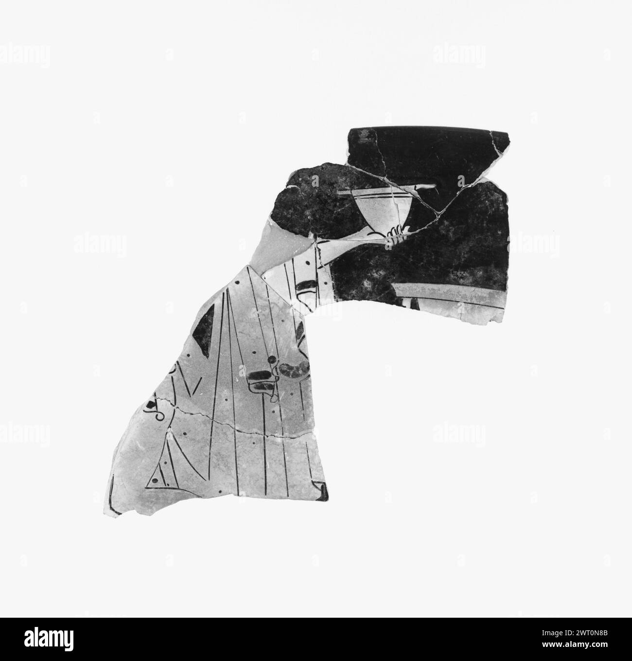 Attic Red-Figure Kylix Fragment. Attributed to the Foundry Painter ...