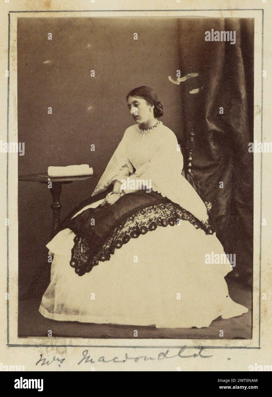 Mrs. Macdonald. Unknown, photographer 1850s–1860s A portrait of a woman ...
